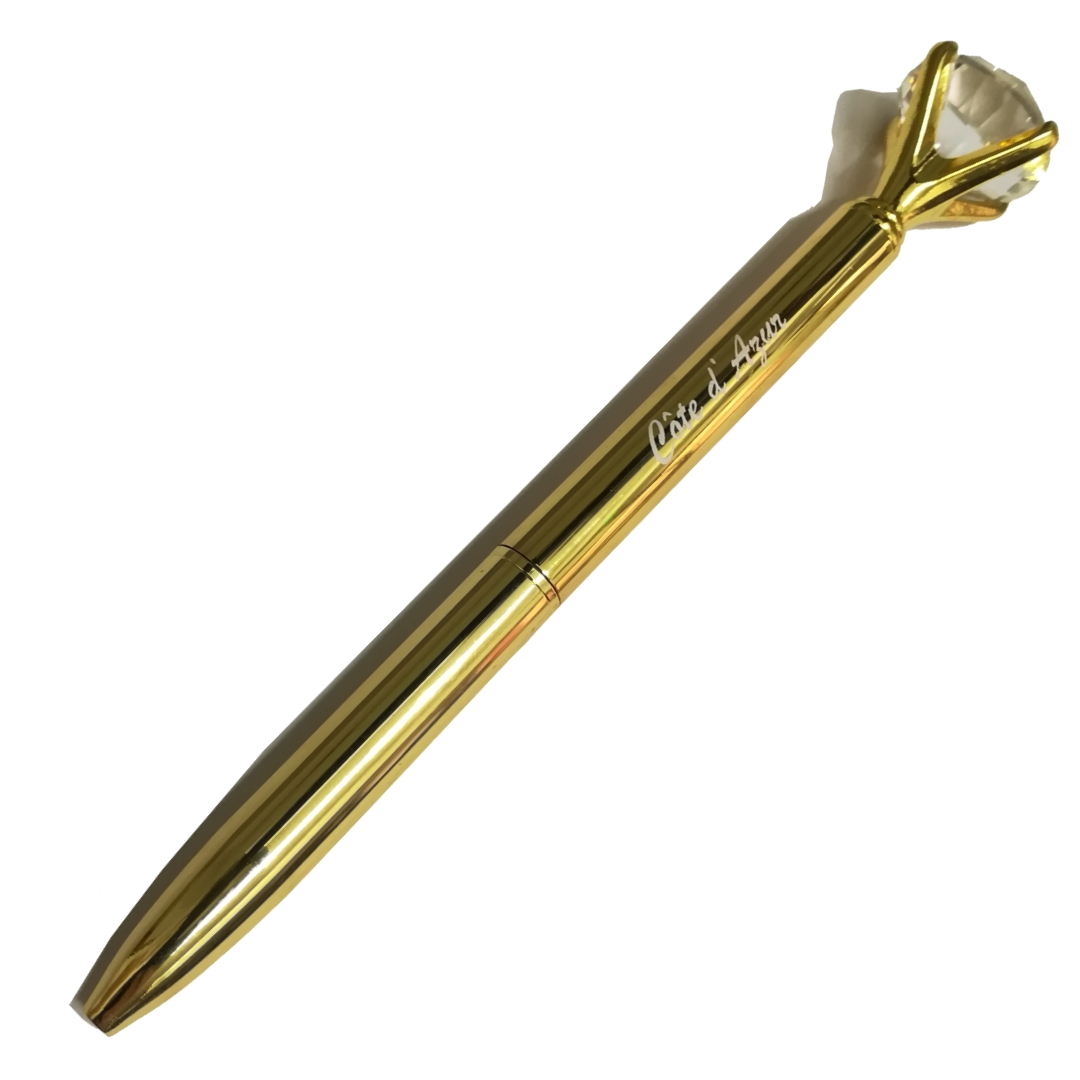 Stylo or avec diamant